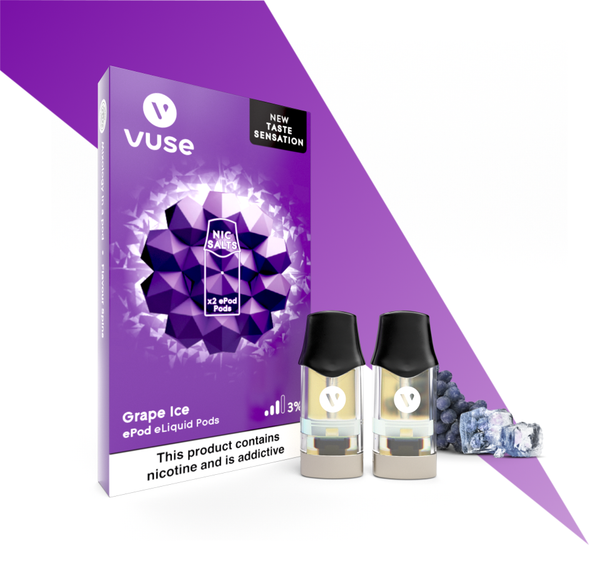VUSE E-Pod - GRAPE ICE - 3% Nic Salts – cellular trendz